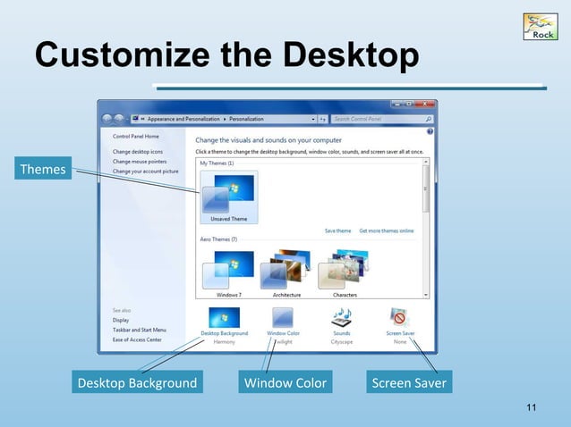 Windows 7 interface | PPT | Search | Internet