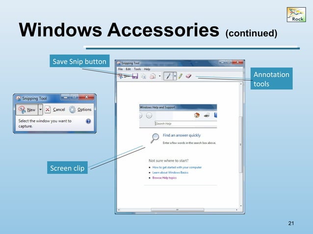 Windows 7 interface | PPT | Search | Internet