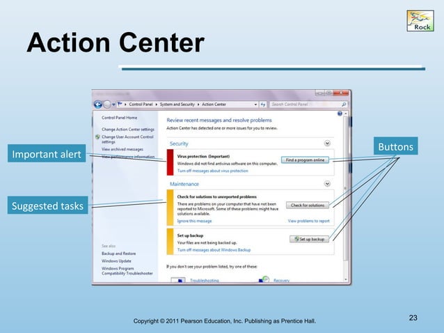 Windows 7 interface | PPT | Search | Internet