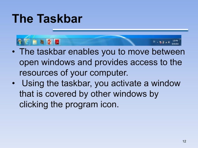 Windows 7 Interface.pptx | Operating Systems | Computer Software and Applications