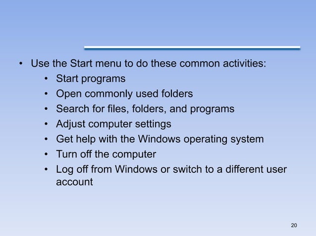Windows 7 Interface.pptx | Operating Systems | Computer Software and ...