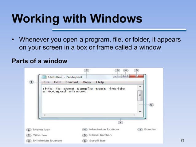 Windows 7 Interface.pptx | Operating Systems | Computer Software and ...