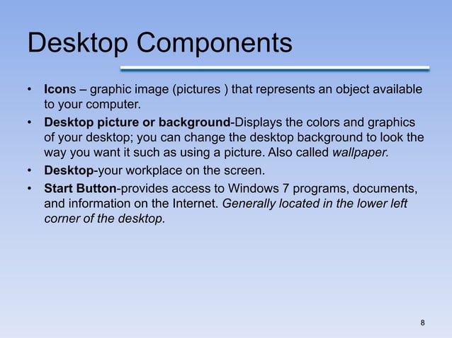 Windows 7 Interface.pptx | Operating Systems | Computer Software and ...