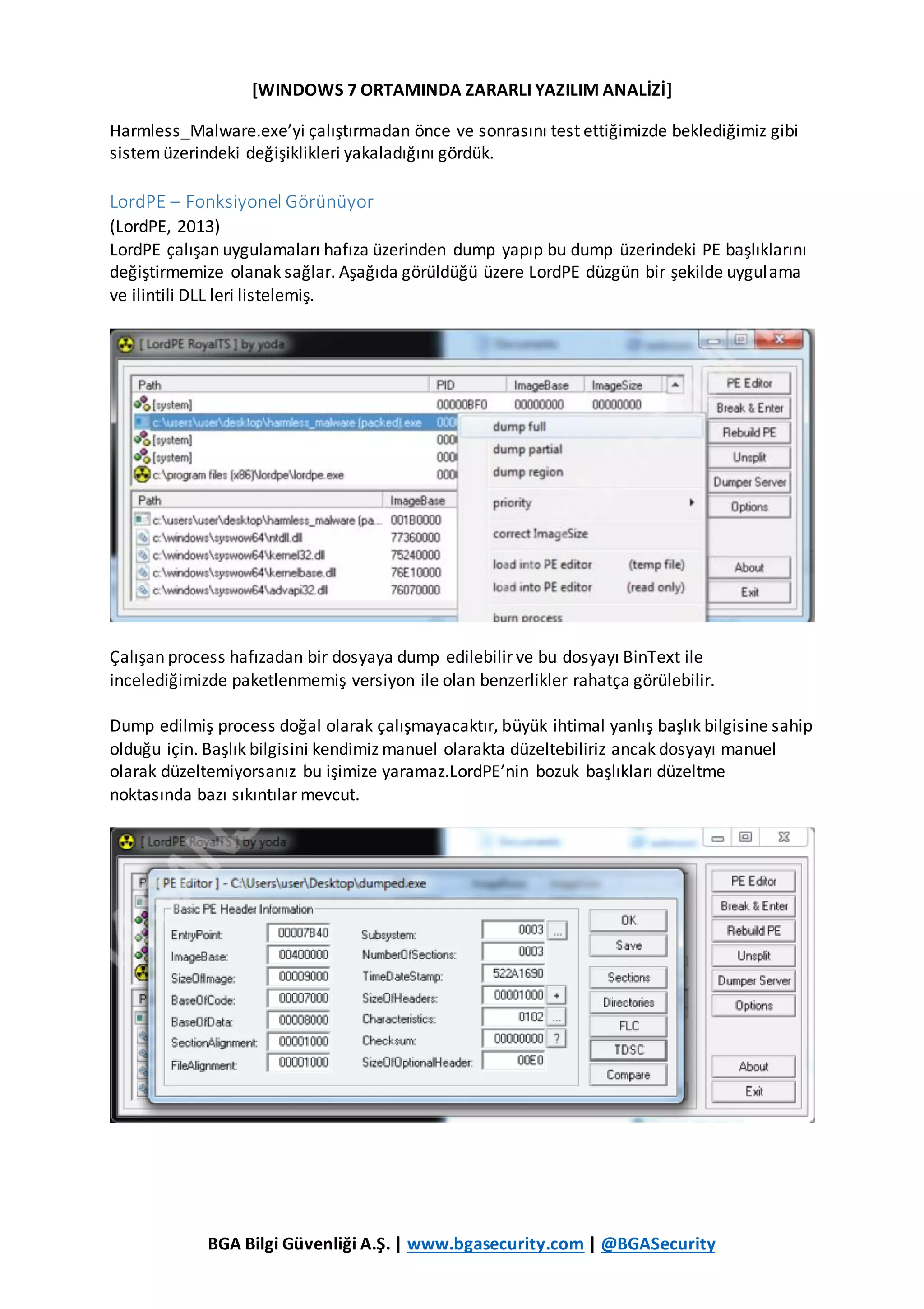 Windows 7 Ortamında Zararlı Yazılım Analizi | PDF