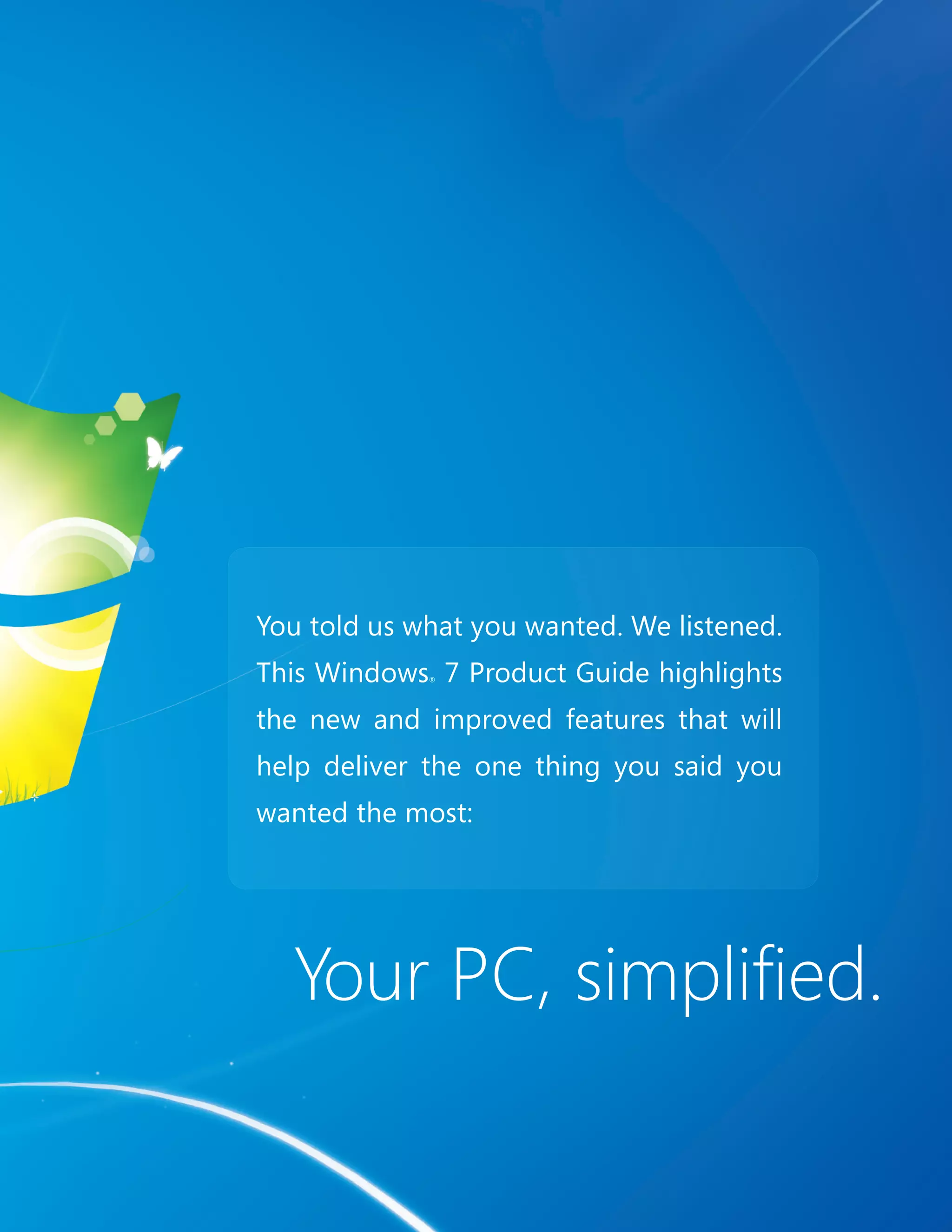 Windows 7 product guide | PDF