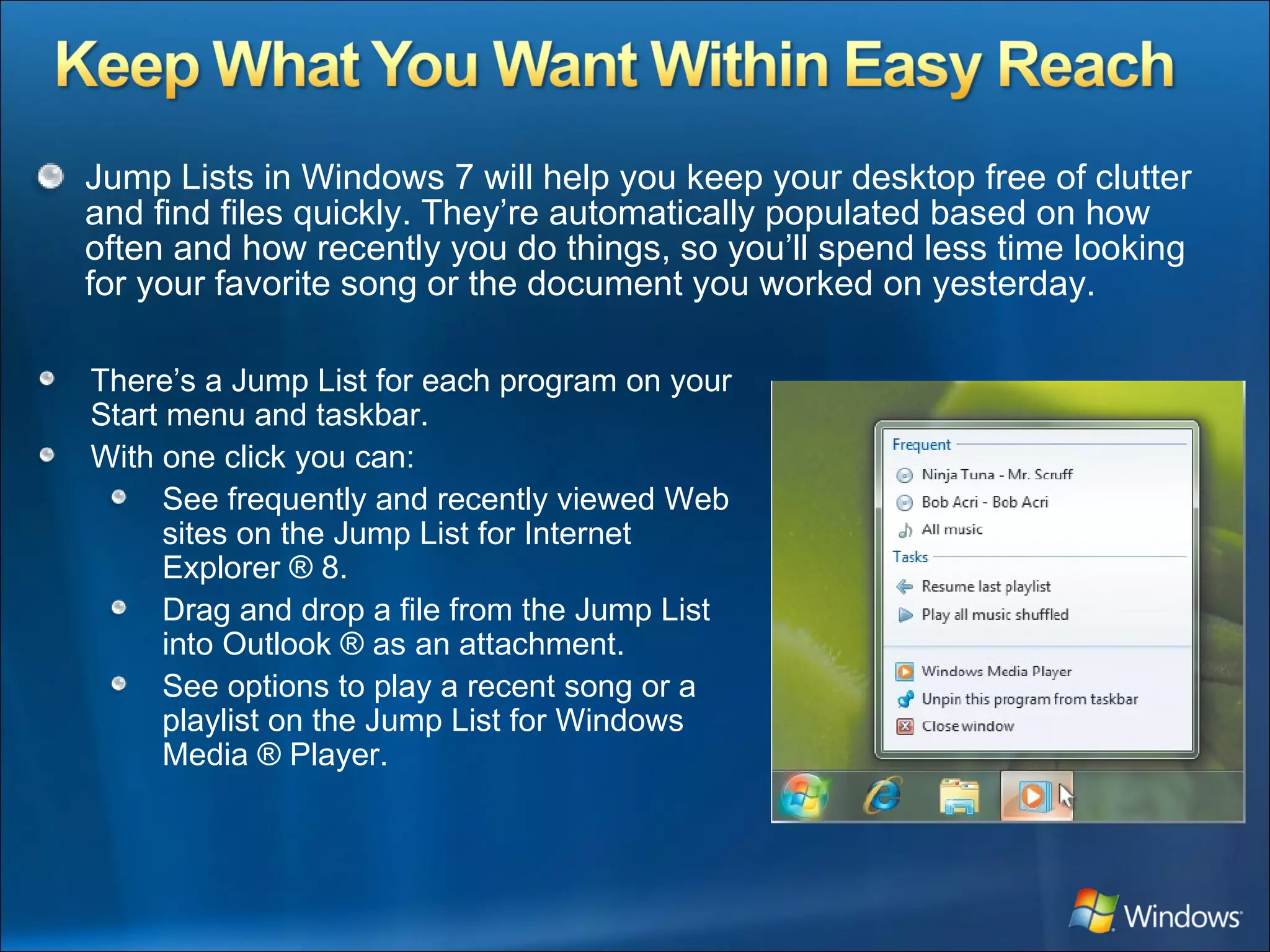 Windows 7 Tips Tricks Ppt Version | PPT