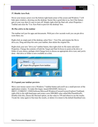 Windows 7 tricks | PDF