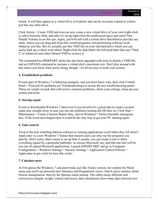 Windows 7 tricks | PDF