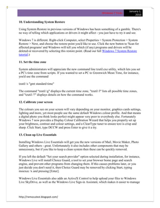 Windows 7 tricks | PDF