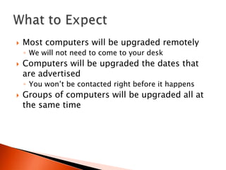 Windows 7 upgrade things to know | PPT