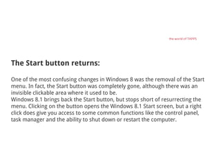 Windows 8.1 Tweaks & New Add-Ons | PDF | Operating Systems | Computer Software and Applications