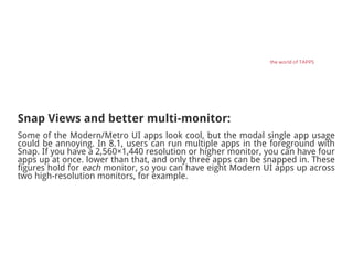 Windows 8.1 Tweaks & New Add-Ons | PDF | Operating Systems | Computer Software and Applications