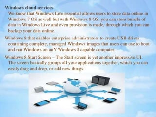 Windows 8 Features | PPT