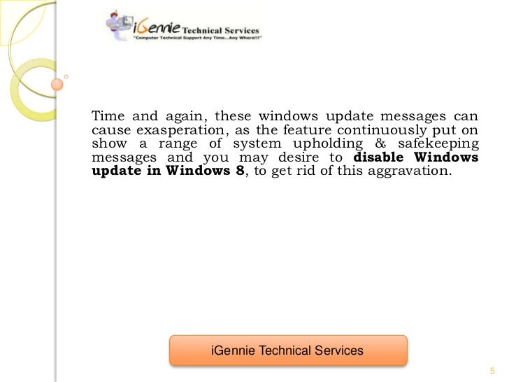 Windows 8 ways to disable or enable windows update message