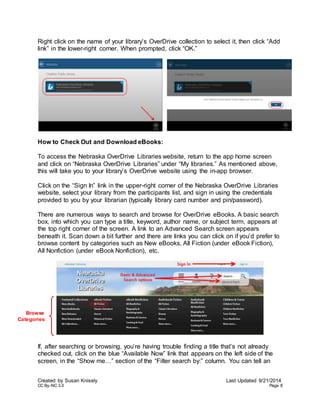 OverDrive for Windows 8.1 and RT Handout with Hands-On Exercises | PDF