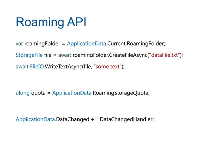 All about data persistence in Windows 8 | PPT