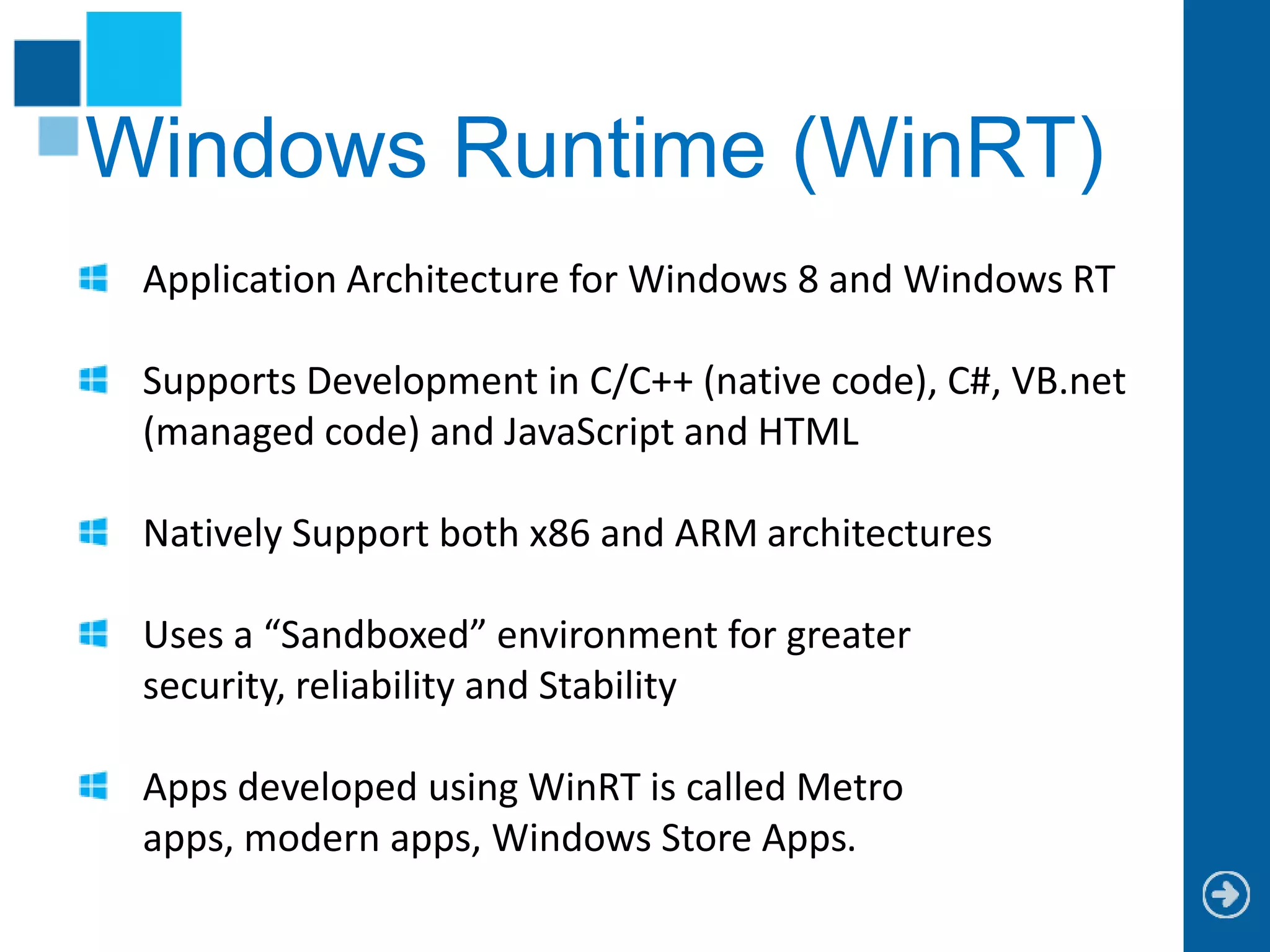 Windows 8 design & features | PPTX | Operating Systems | Computer ...