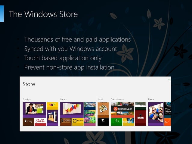 Windows8 features | PPT