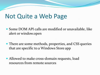 Windows 8 programming with html and java script | PPTX