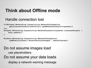 Windows 8 app template feedback | PPT
