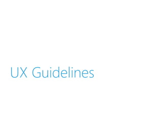 Windows 8 UX Guidelines | PPT