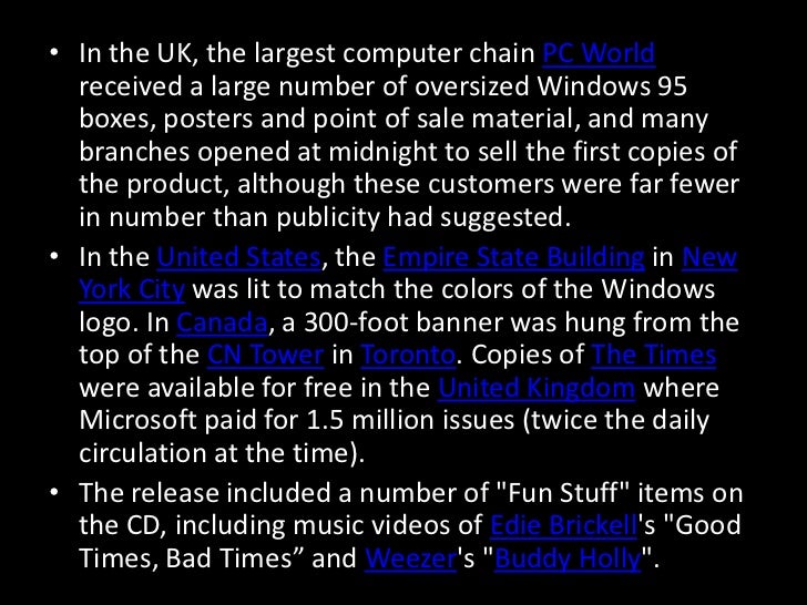Windows 95 Powepoint Presentation