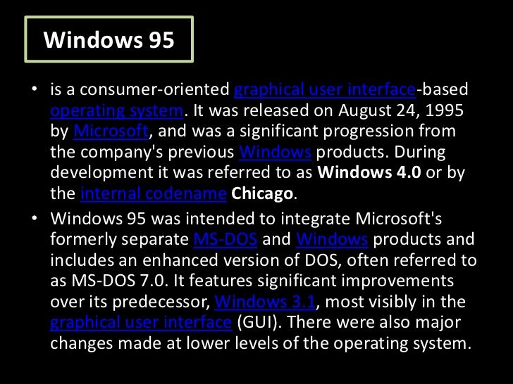 Windows 95 Powepoint Presentation