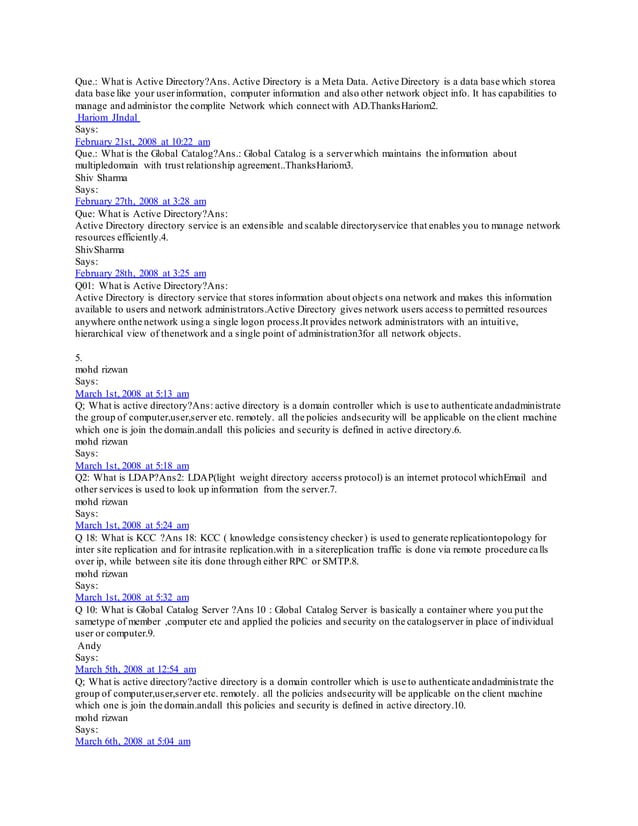 Windows admin interview questions | PDF