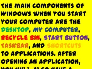 Windows and its components | PPTX
