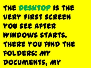 Windows and its components | PPTX