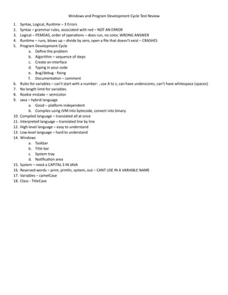 Windows and PDC Test Review.docx