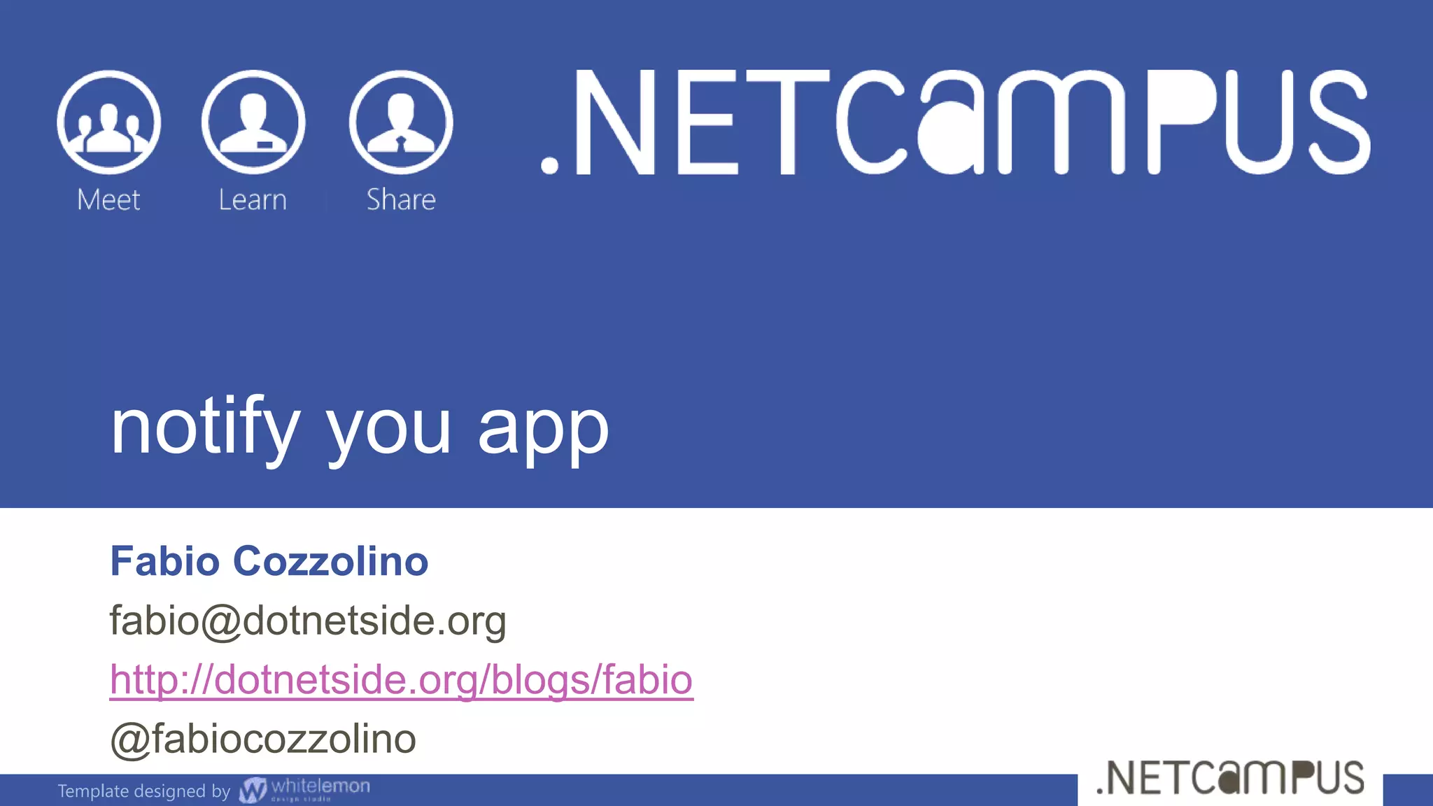 Notify your Windows Store app with Service Bus Notification Hub | PPT