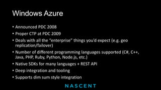 Windows Azure | PPT | Free Download
