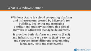 Windows Azure Overview | PPTX
