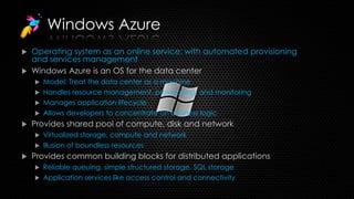 Introduction of Windows azure and overview | PPTX