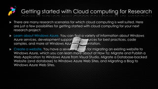 Introduction of Windows azure and overview | PPTX