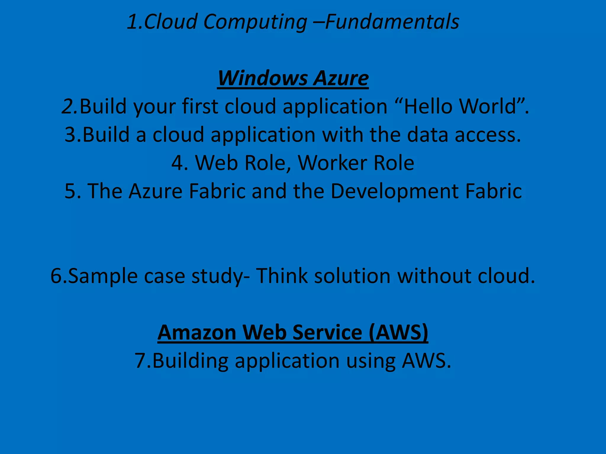 Cloud Computing - Windows Azure | PPT
