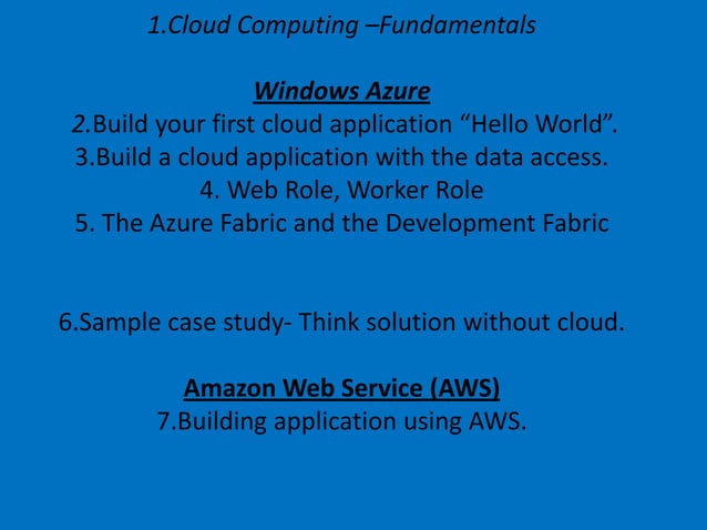 Cloud Computing - Windows Azure | PPT