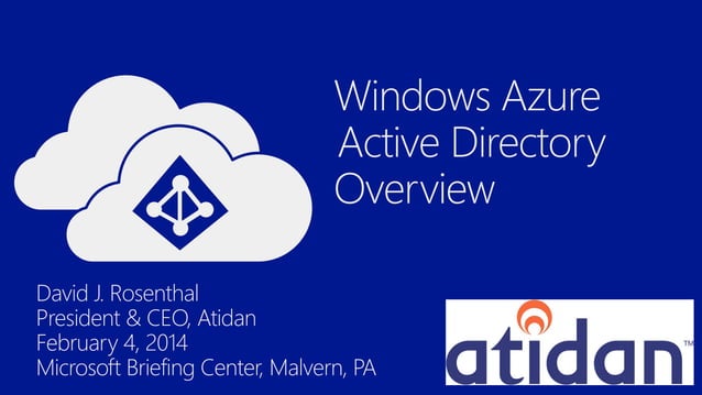 Windows Azure Active Directory - from Atidan | PPT