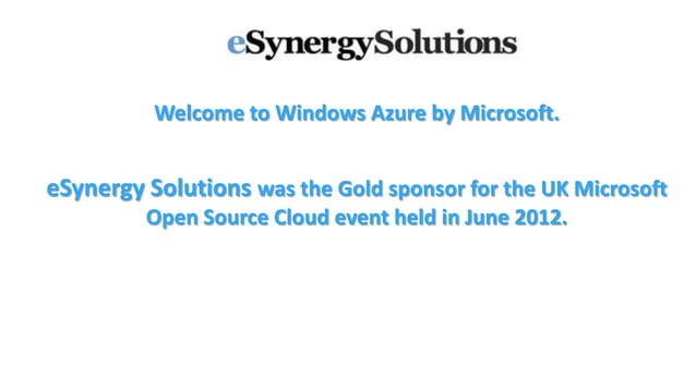 Windows Azure Cloud Services | PPT