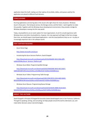 Windows Azure David Chappell White Paper March 09 | PDF
