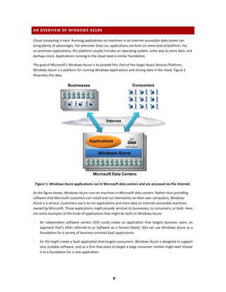 Windows Azure David Chappell White Paper March 09 | PDF