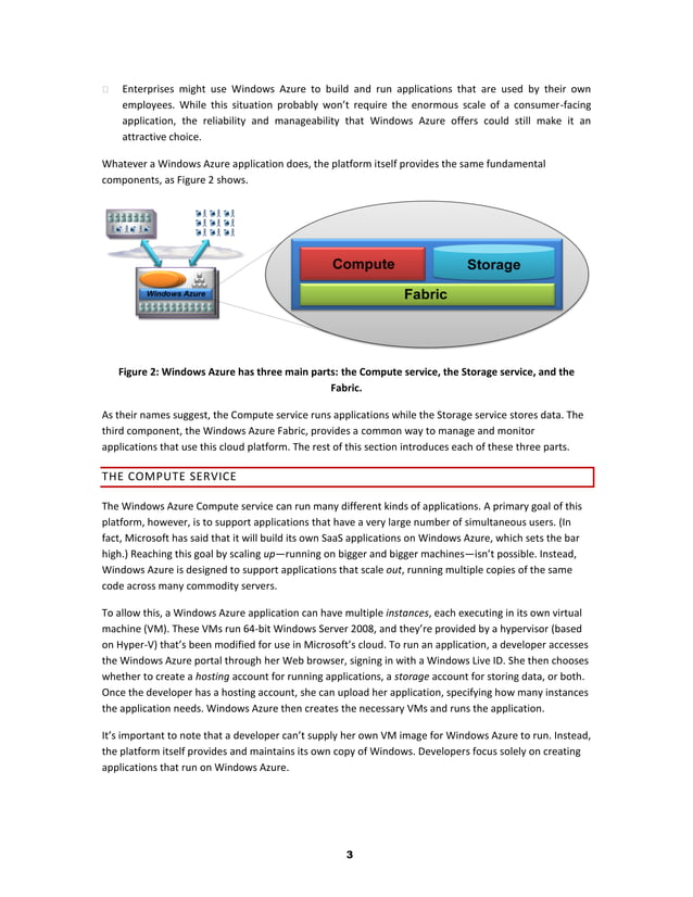 Windows Azure David Chappell White Paper March 09 | PDF