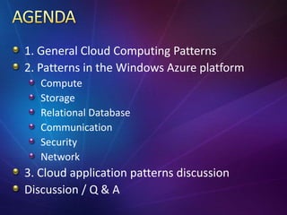 Windows Azure Design Patterns Pptx