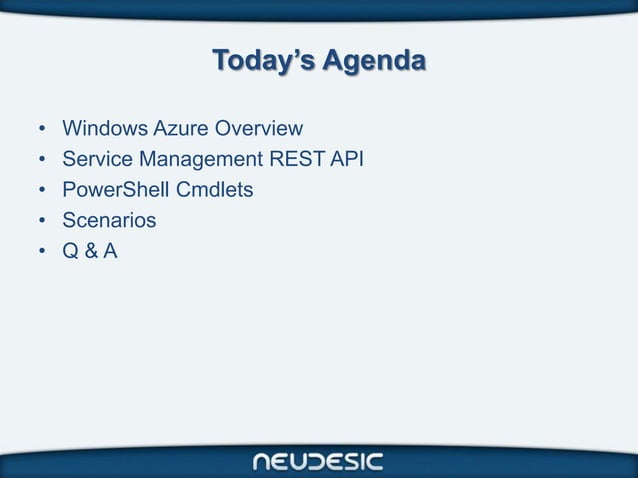 Windows Azure for Developers - Service Management | PPT