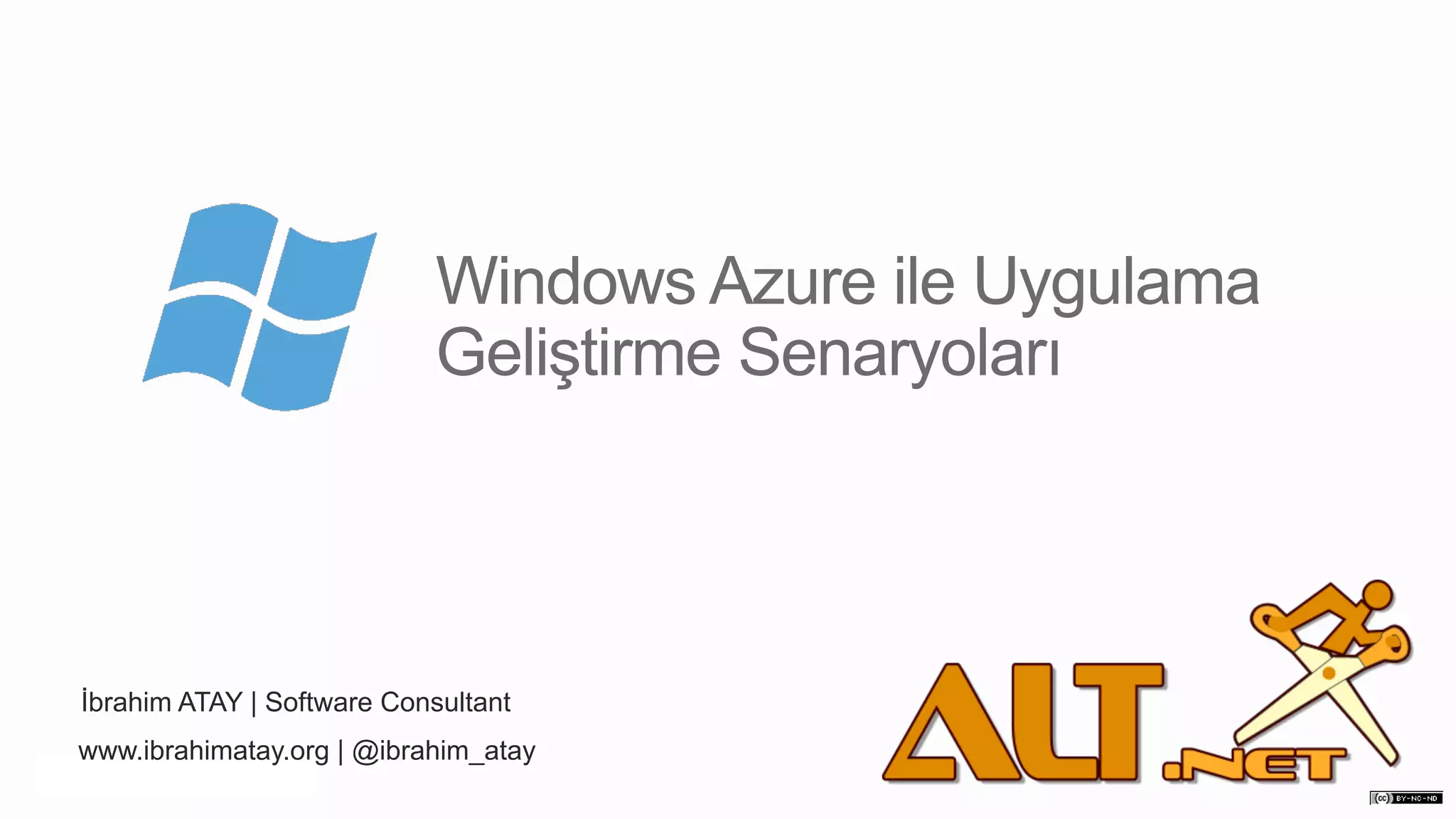 Windows Azure ile Uygulama Geliştirme Senaryoları | PDF