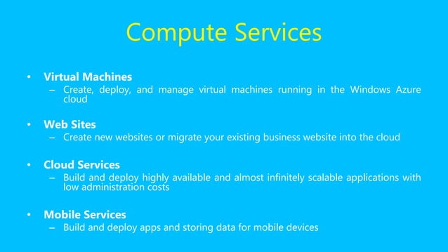 Introducing Windows azure | PPTX | Cloud Computing | Internet