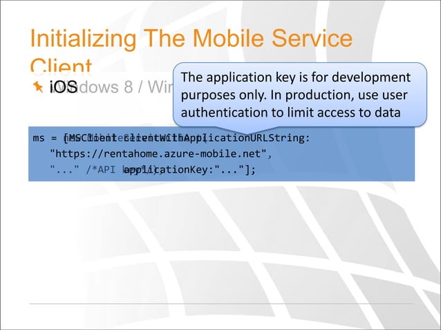 Windows Azure Mobile Services | PPT