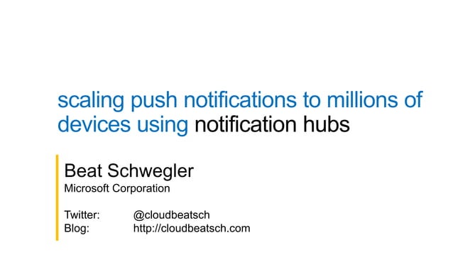 Scaling Push Notifications To Millions Of Devices Using Notification