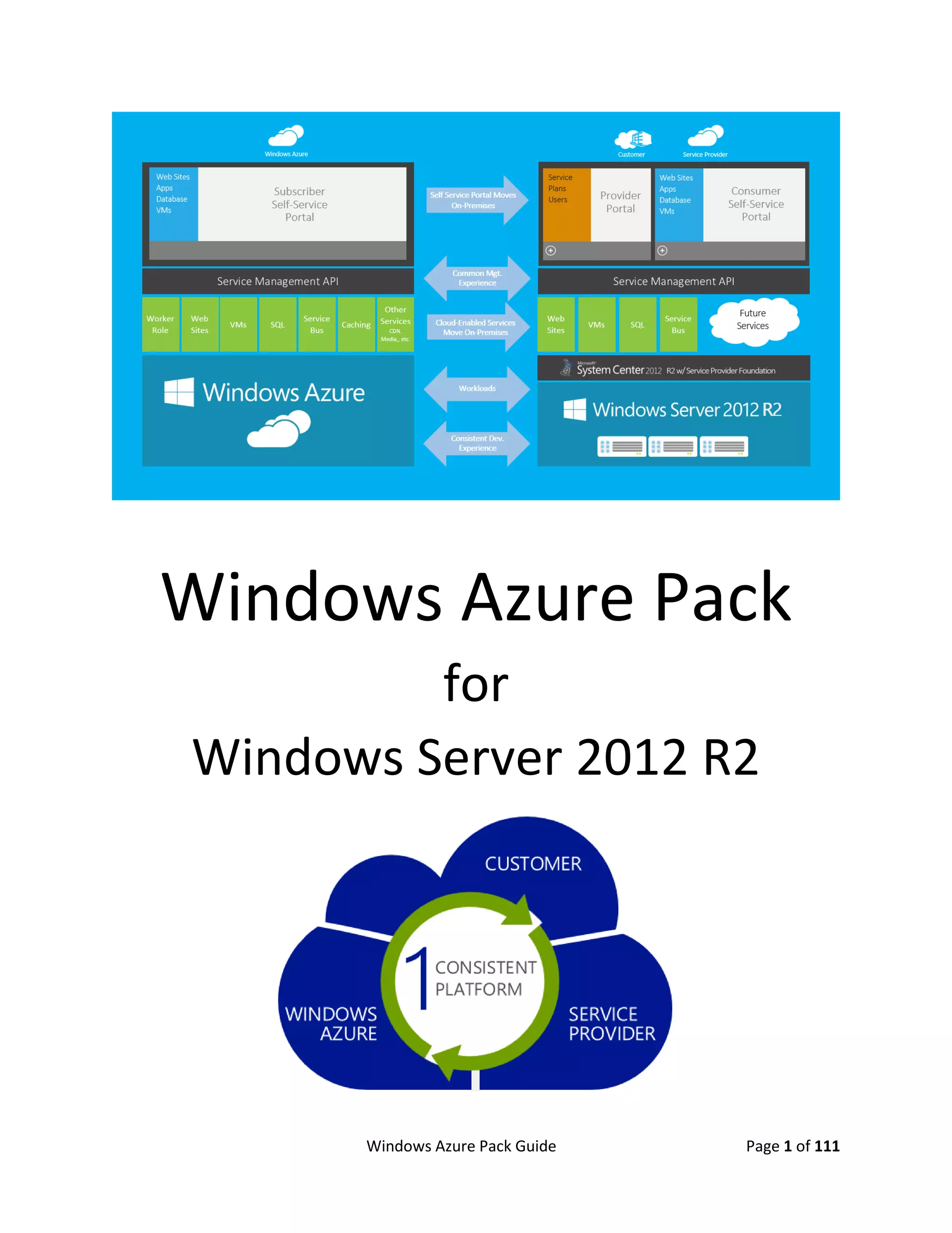 Step by Step Windows Azure pack for windows server 2012 R2 Guide v1 | PDF